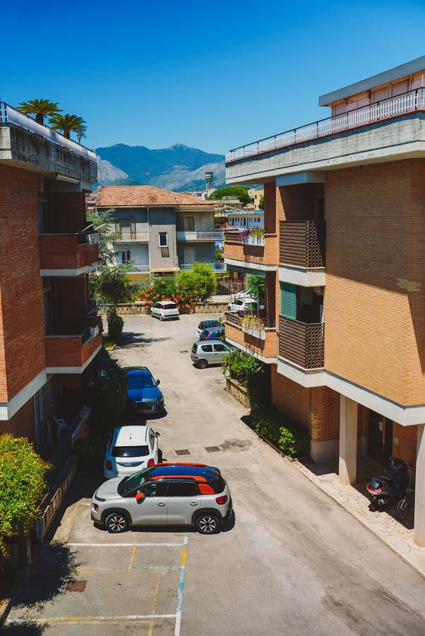 Residential Development in the Town of Scauri Stock Photo - Image of ...