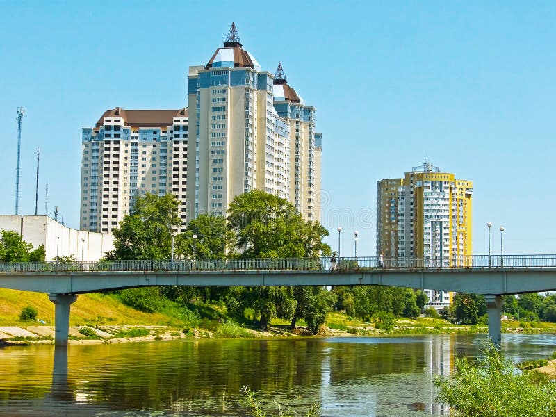 Residential District in Kiev Stock Image - Image of luxury, district ...