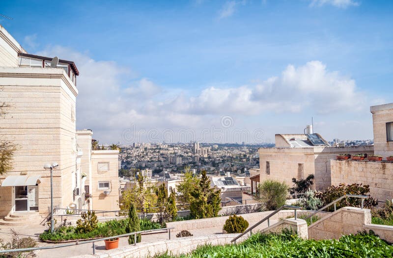 Residential District in Jerusalem Stock Image - Image of built, color ...