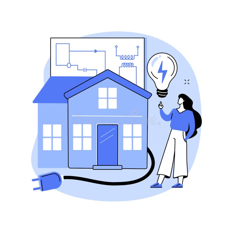 Residential Electrical Construction Abstract Concept Vector ...