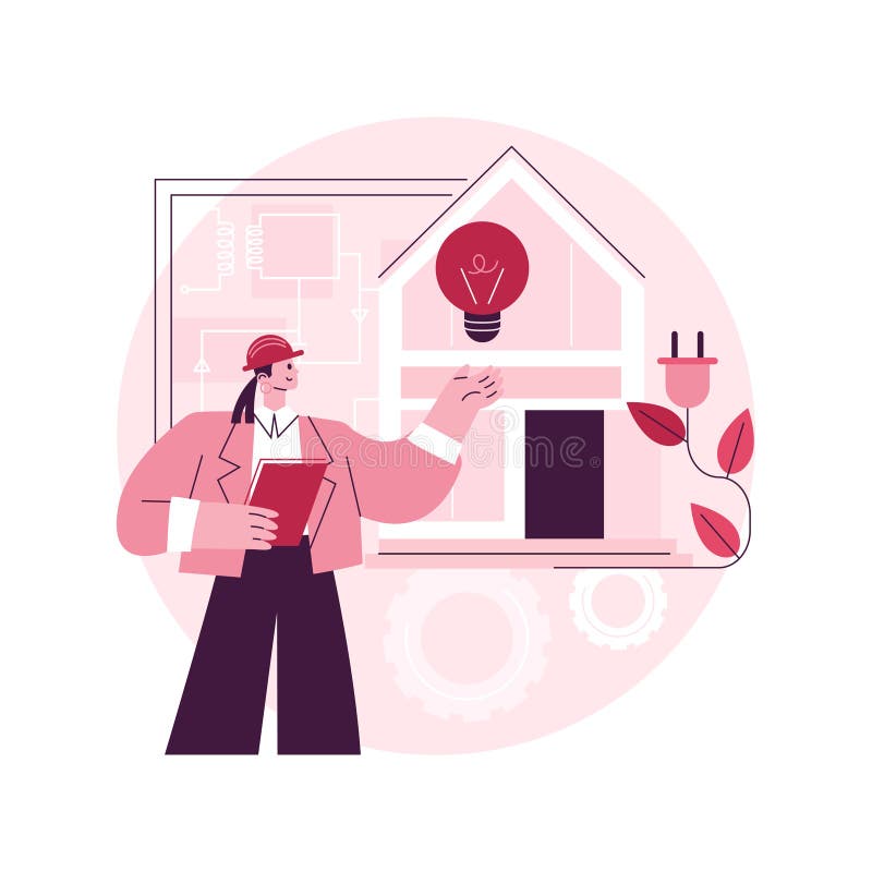 Residential Electrical Construction Abstract Concept Vector ...