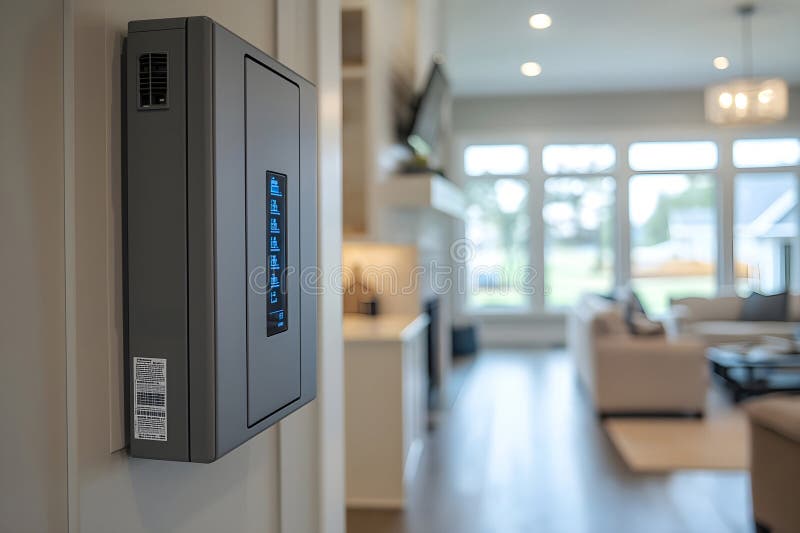 Stylish Home Interior Modern Electrical Panel Installed Wall Generative ...