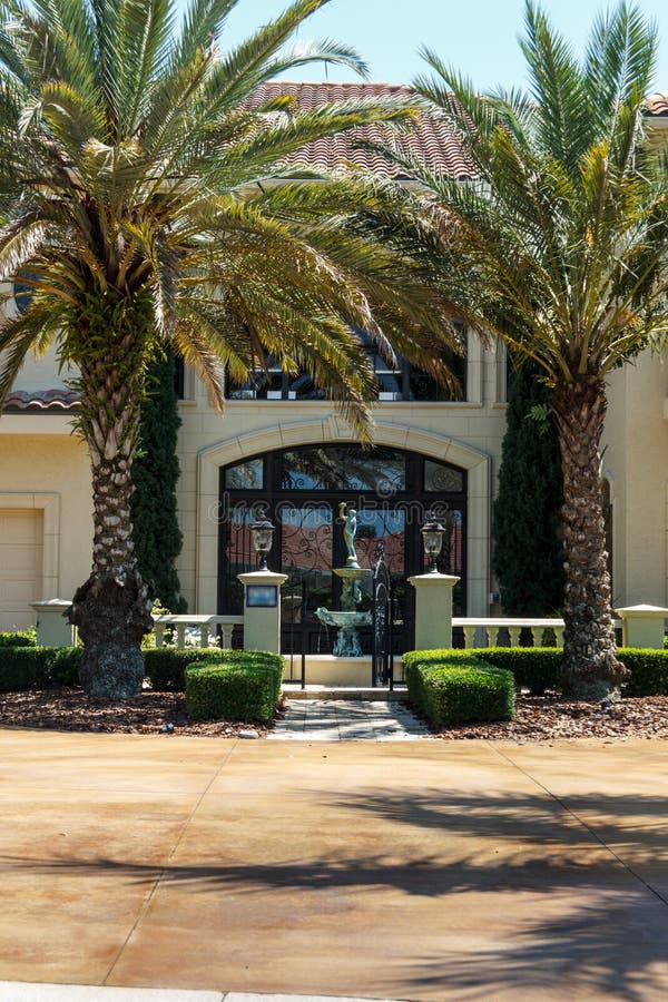 Residential entry stock photo. Image of luxurious, mcmansion - 24718774