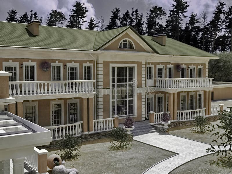 Residential Estate Complex stock illustration. Illustration of ...