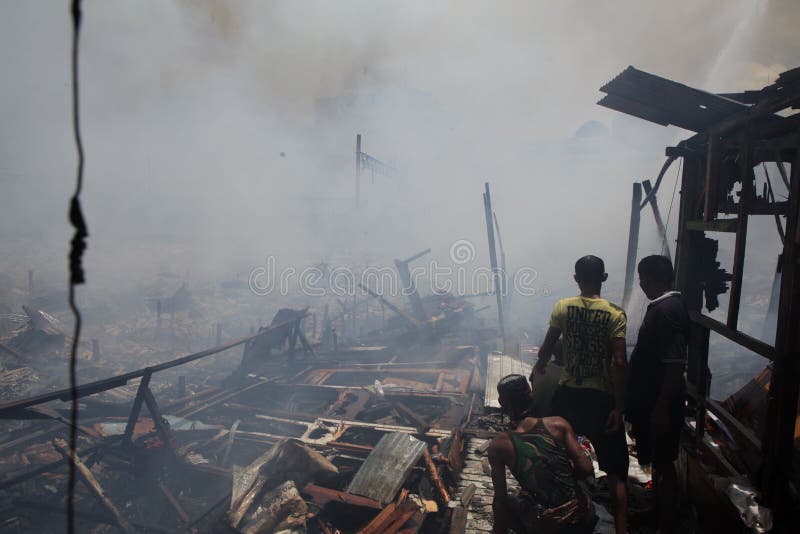 Residential Fires Aftermath Editorial Stock Photo - Image of looking ...