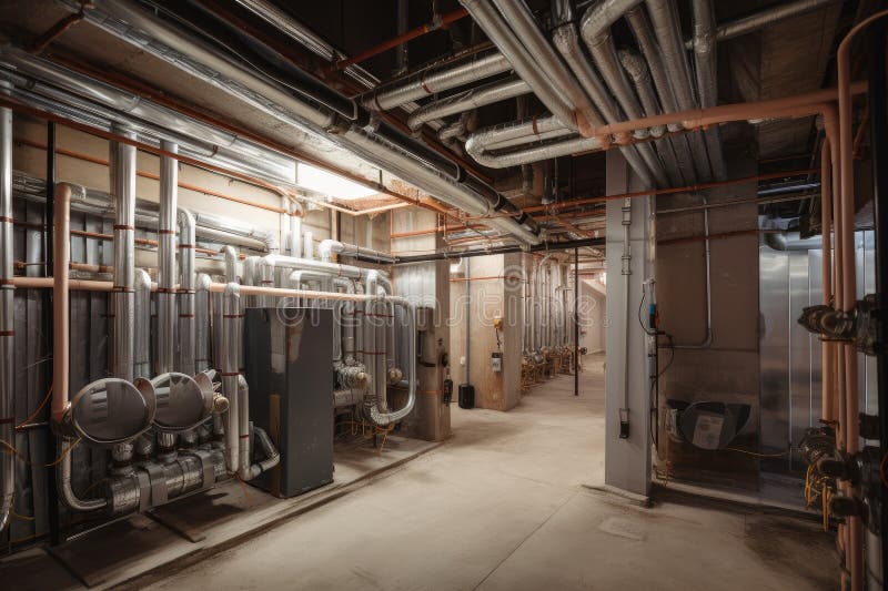Residential Geothermal Heating and Cooling System, with Ductwork and ... Residential Geothermal Heating and Cooling System, with Ductwork and ...