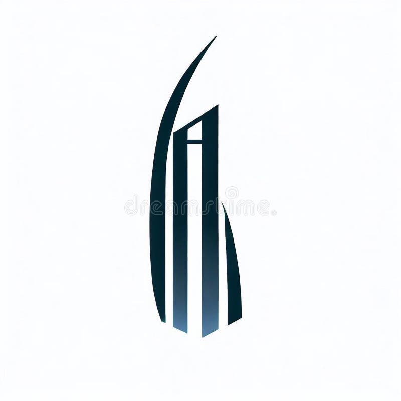Residential High-rise and Skyscraper Building Symbol Logo Stock ...