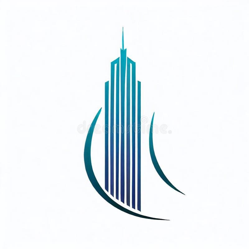Residential High-rise and Skyscraper Building Symbol Logo Stock ...
