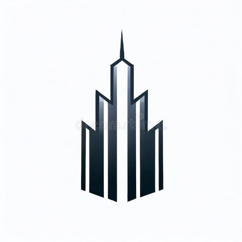 Residential High-rise and Skyscraper Building Symbol Logo Stock ...
