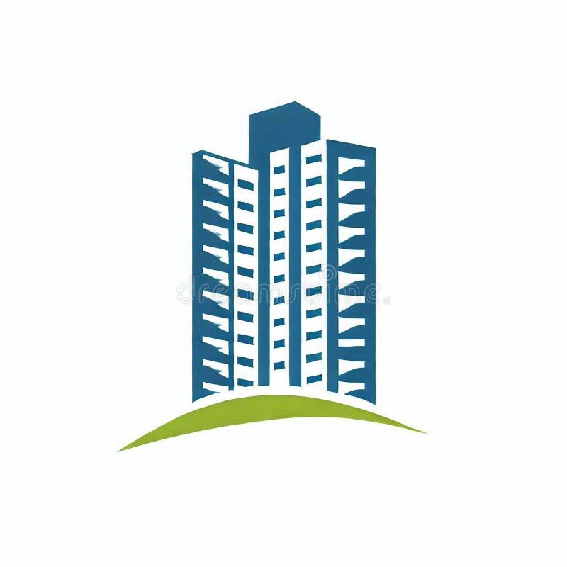 Residential High-rise and Skyscraper Building Symbol Logo Stock ...