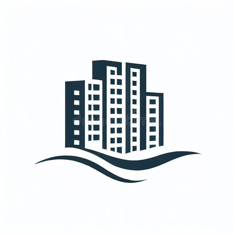 Residential High-rise and Skyscraper Building Symbol Logo Stock ...