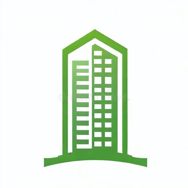 Residential High-rise and Skyscraper Building Symbol Logo Stock ...