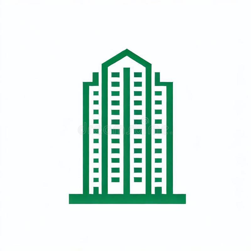 Residential High-rise and Skyscraper Building Symbol Logo Stock ...