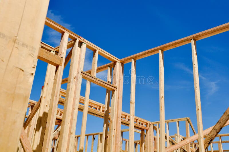 Residential Home Construction Stock Image - Image of lumber, frame ...