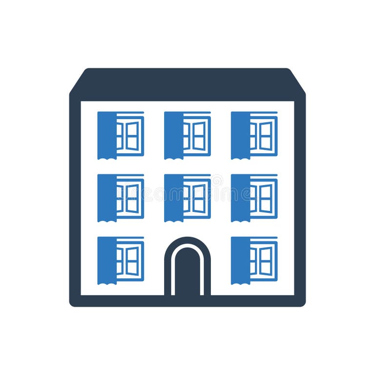 Residential House Icon stock vector. Illustration of symbol - 374355424