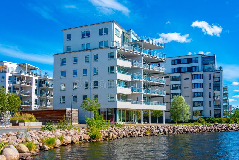 Residential Houses in Swedish Town Jonkoping Stock Photo - Image of ...