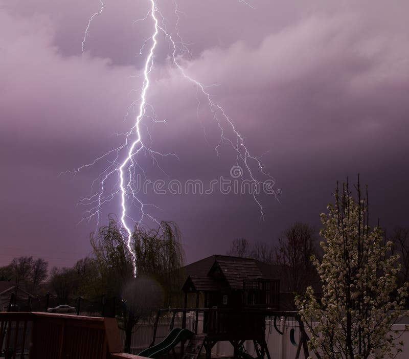 Residential Lightning stock photo. Image of storm, electricity - 57549944