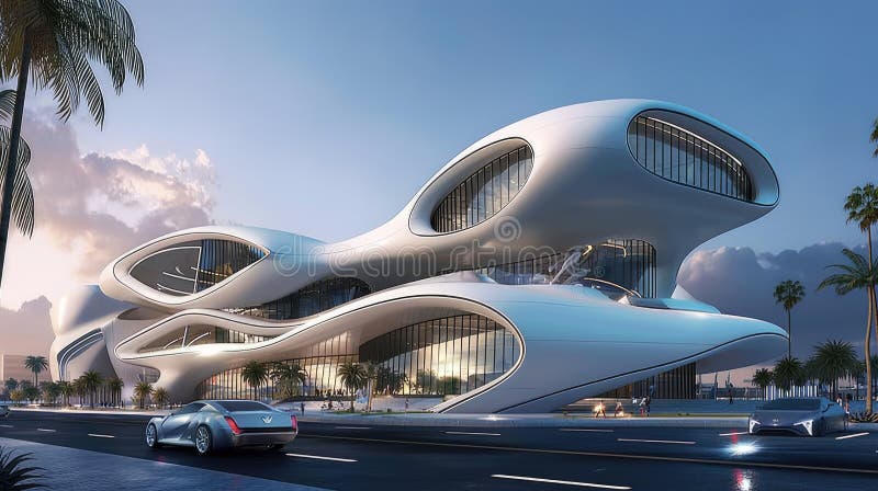 A Residential Mixed-use Building Designed in the Style of Zaha Hadid ...