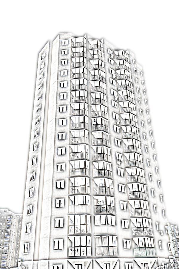 Residential Multi-storey Building Stock Photo - Image of flats, bottom ...