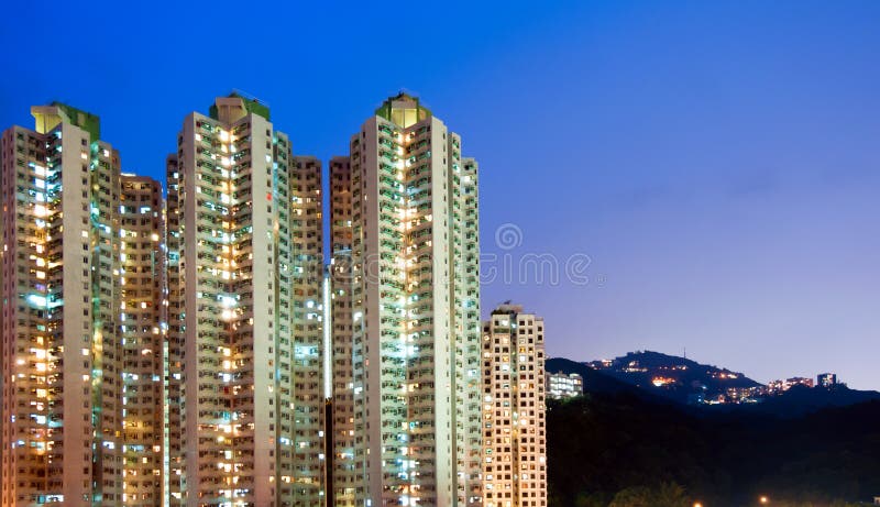 Residential Night stock photo. Image of blue, night, windows - 20614562