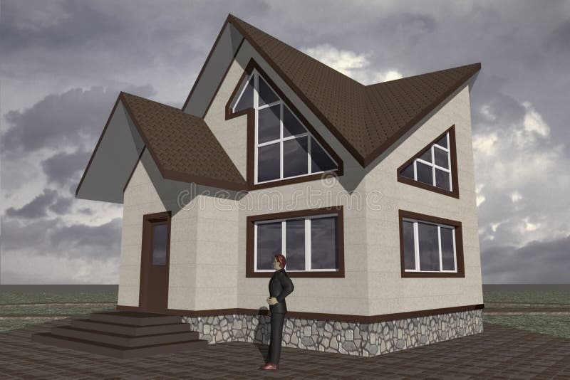 Modest House stock vector. Illustration of cottage, vector - 12025567