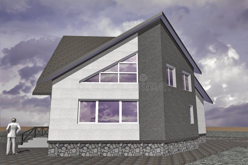 Modest House stock vector. Illustration of cottage, vector - 12025567