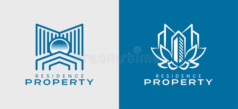 Home and Building Residential Property Logo Designs with Creative and ...