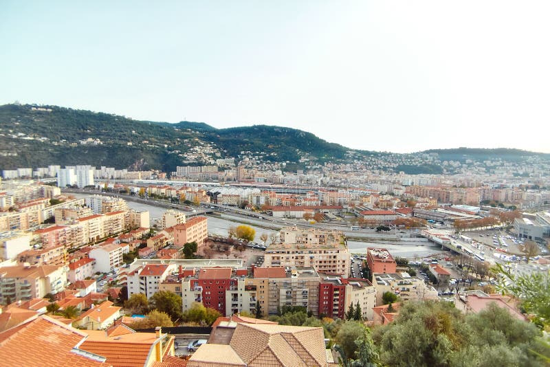 Residential Quarters, Nice, France Stock Image - Image of roof ...