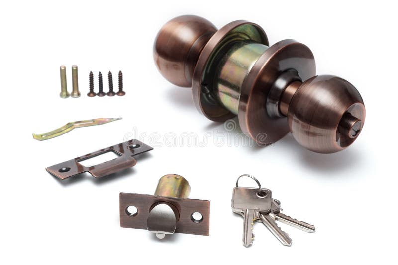 Door Knob and Lock Assembly Stock Photo - Image of lock, knobs: 126197188