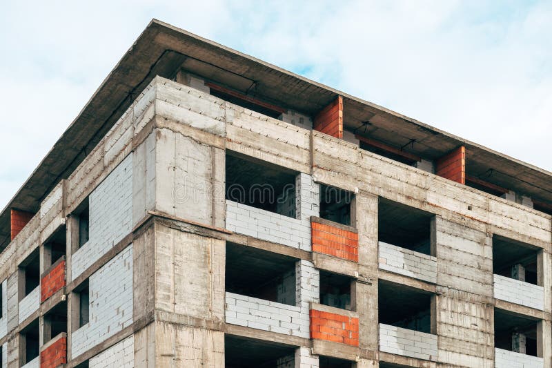 Residential Skyscraper Building Construction Site Stock Image - Image ...