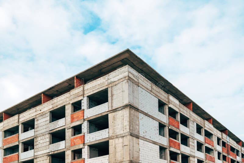 Residential Skyscraper Building Construction Site Stock Image - Image ...
