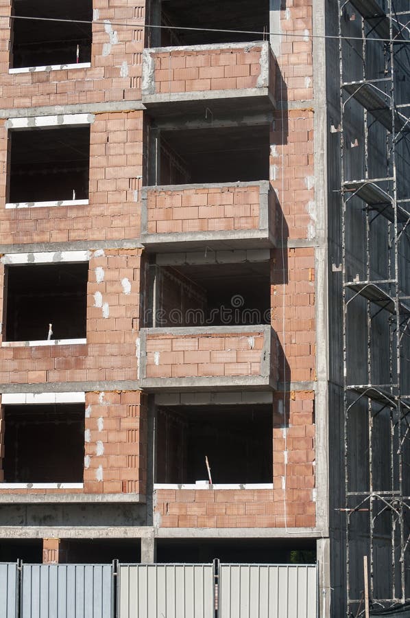 Residential Building Under Construction Stock Photo - Image of ...
