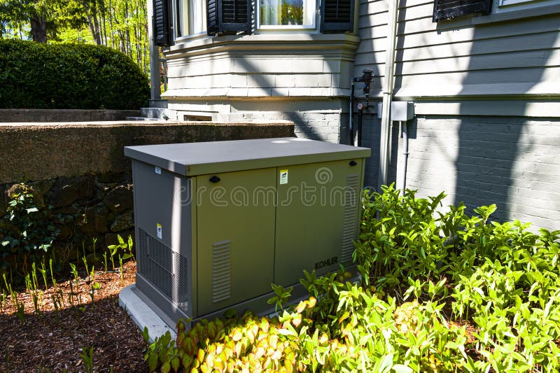 Residential Generator editorial photo. Image of fuel - 195944601
