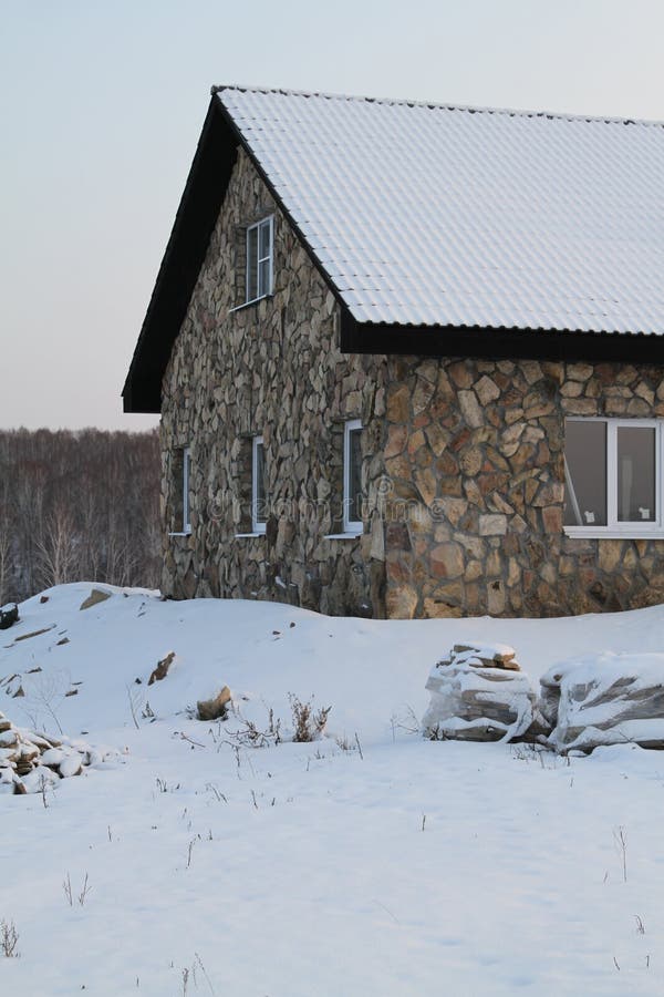 Stone house stock image. Image of stone, building, forest - 203485913