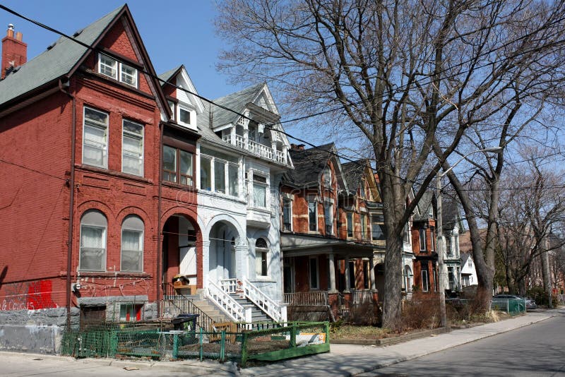 Residential Street with Old Houses Stock Image - Image of tree, porch ...