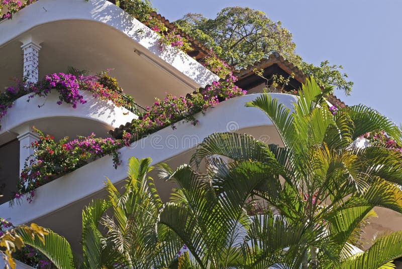 Residential Terracing Architecture in the Tropics Stock Photo - Image ...