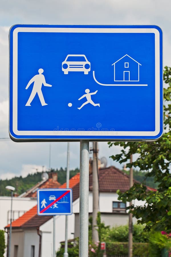Residential Zone Sign stock image. Image of families - 15236083