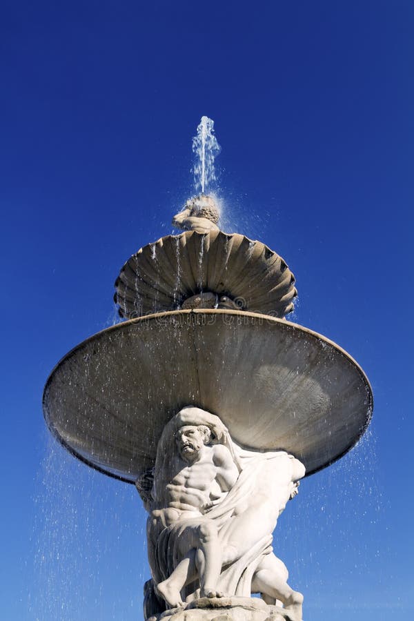 Athena fountain stock image. Image of women, water, vertical - 8858555