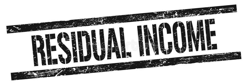 RESIDUAL INCOME Text on Black Grungy Rectangle Stamp Stock Illustration ...