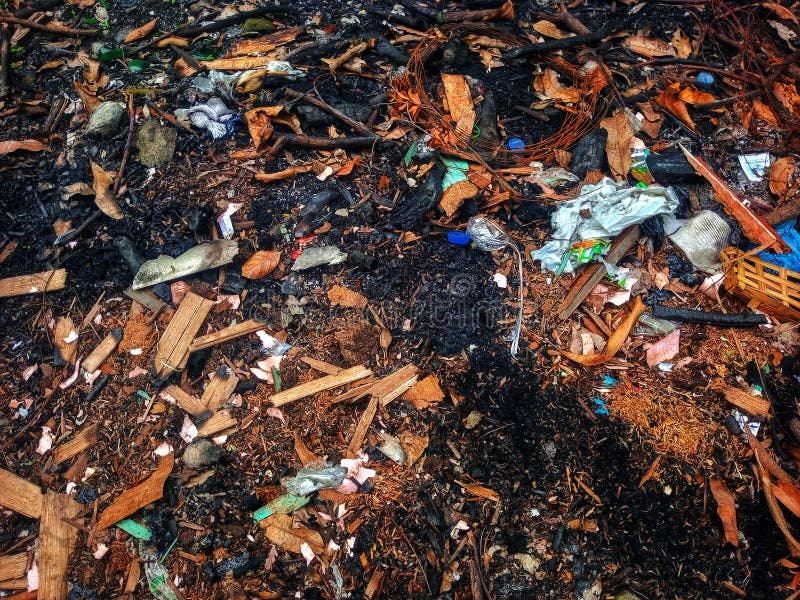 Residue from Burning Dry Waste Stock Image - Image of abstract, burning ...