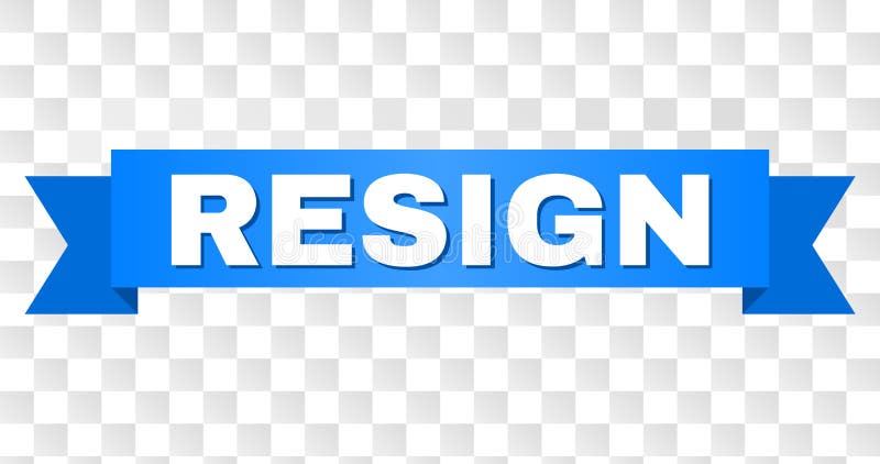 Blue Tape with RESIGN Text stock vector. Illustration of resign - 131446186