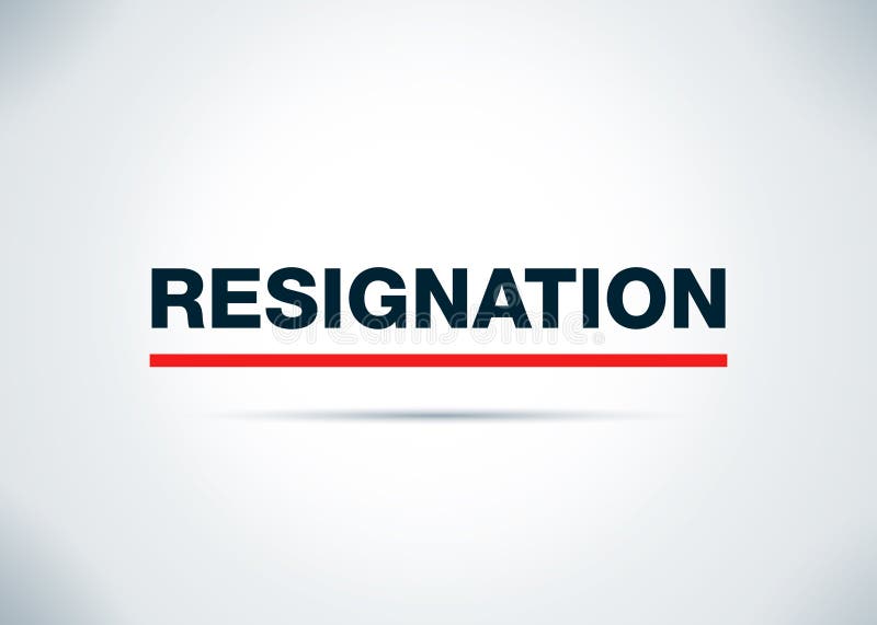 Resignation Abstract Flat Background Design Illustration Stock ...