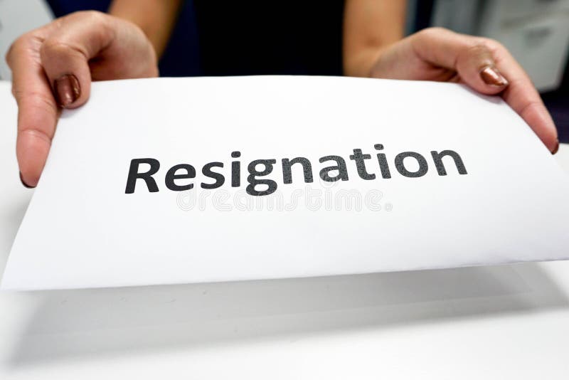 Resignation paper stock photo. Image of female, leaving - 75442268