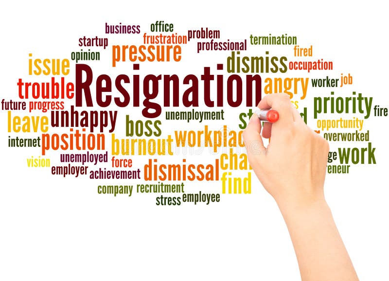 Resignation Word Cloud Concept Stock Illustration - Illustration of ...