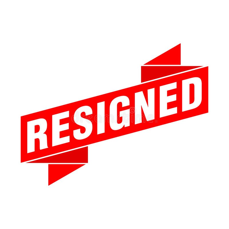 Resigned Letter Rubber Stamp Template Design Stock Illustration ...