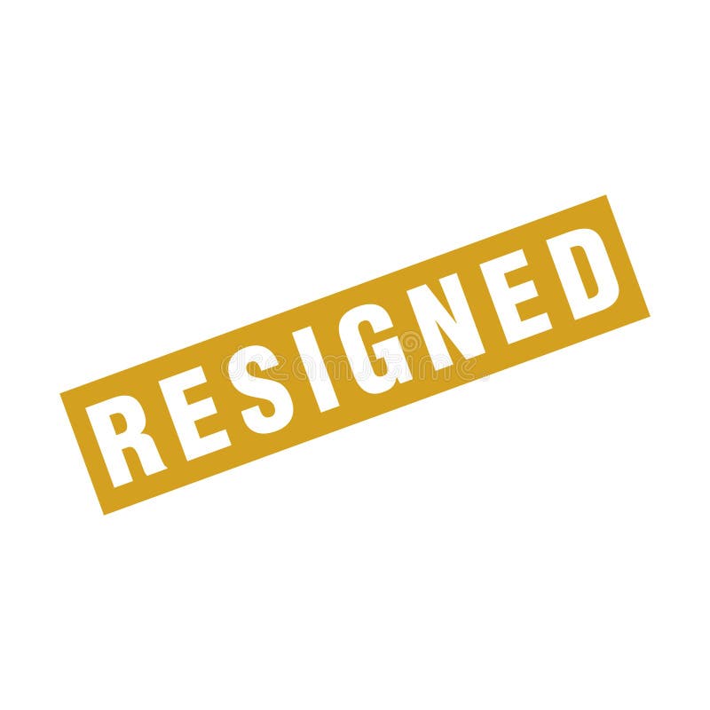 Resigned Letter Rubber Stamp Template Design Stock Illustration ...