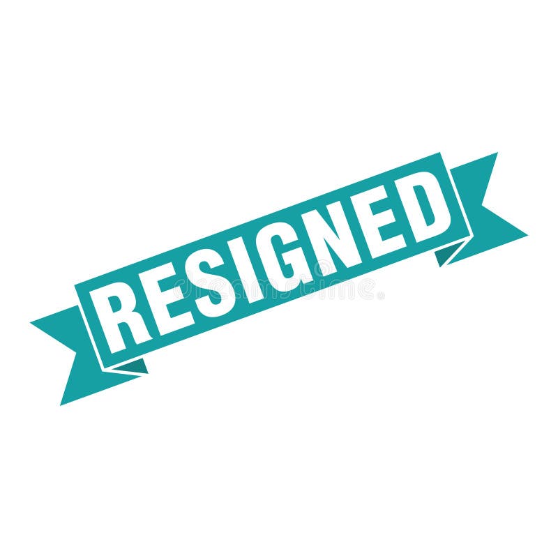 Resigned Letter Rubber Stamp Template Design Stock Vector ...