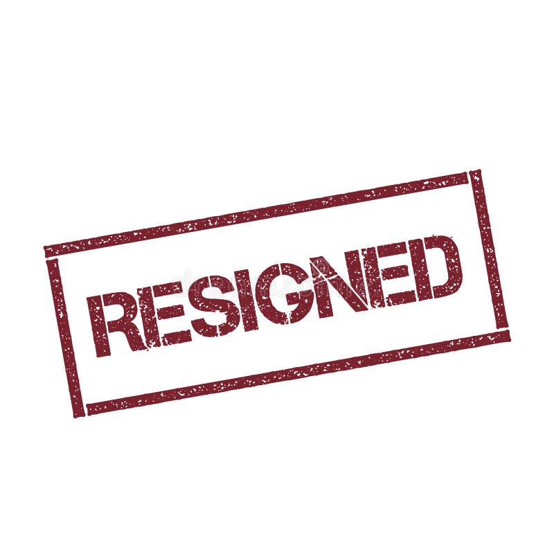 Resigned Rectangular Stamp. Stock Vector - Illustration of splatter ...