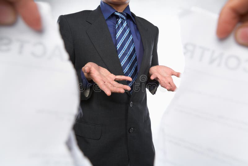 Resignedly when Contract Cancelled Stock Photo - Image of document ...