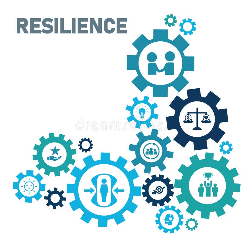 Resilience Banner Website Icons. Vector EPS 10 . Stock Vector ...